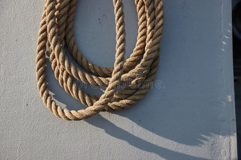 Rope on a sailing boat stock image. Image of object - 279728705
