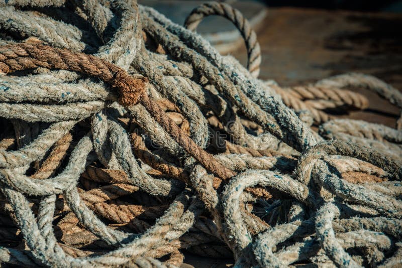 Old rope stock image. Image of equipment, isolated, abstract - 171084493