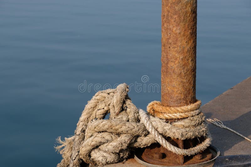 Nautical Rope Tied To Pole Stock Photos - Free & Royalty-Free Stock ...