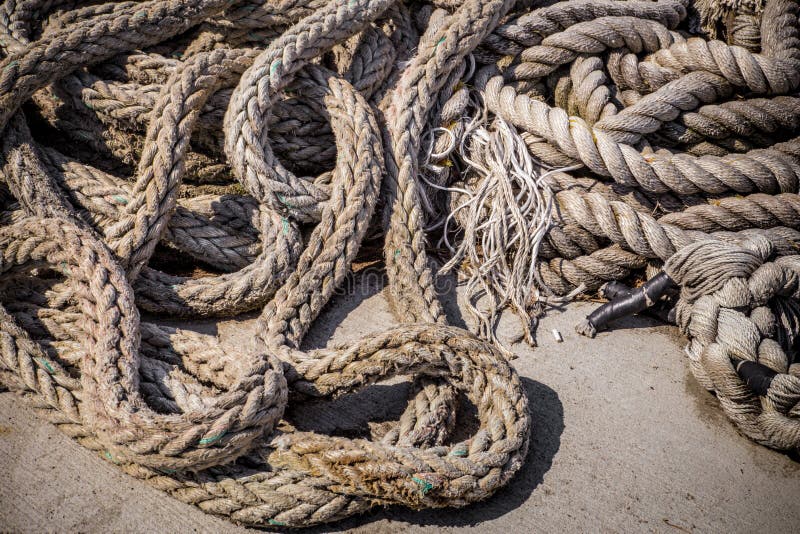 Old Rope stock image. Image of ships, marine, brown, weathered - 56507327
