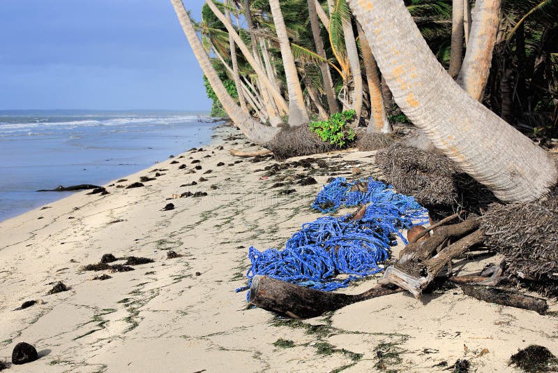 Old Rope Washed Up Onto Chilli Beach Stock Image - Image of ...