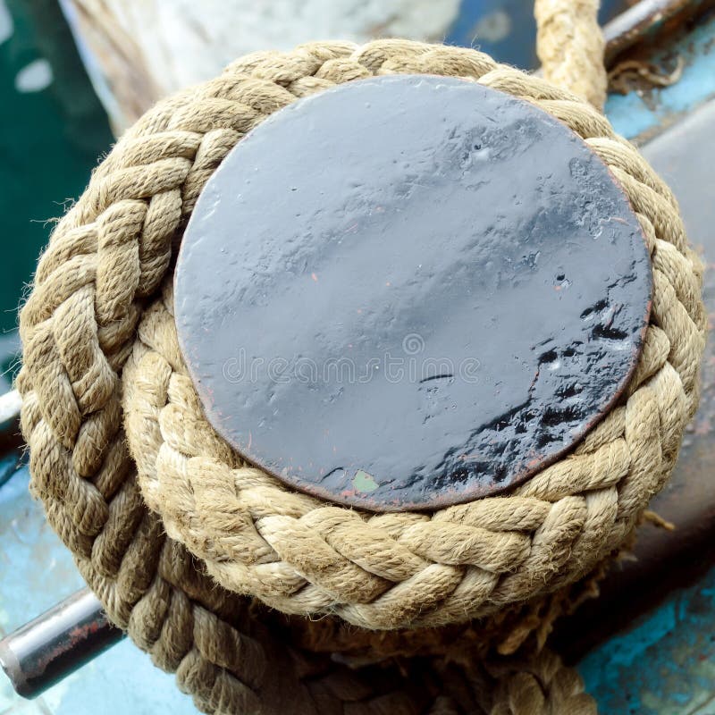 Old rope on a wood pier stock image. Image of metal, harbor - 94449385