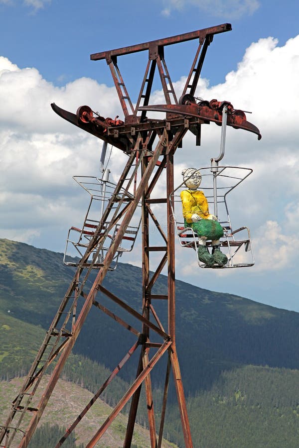 Old ropeway, Slovakia editorial stock image. Image of cablecar - 31637954