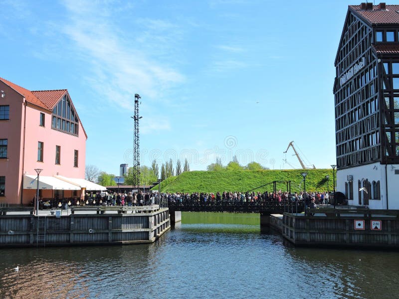 Old Rotated Bridge, Lithuania Editorial Stock Photo - Image of shore ...