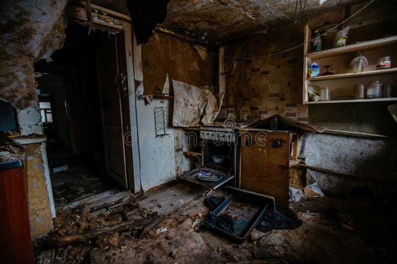 Old Rotten Abandoned House Interior Stock Image - Image of grunge ...