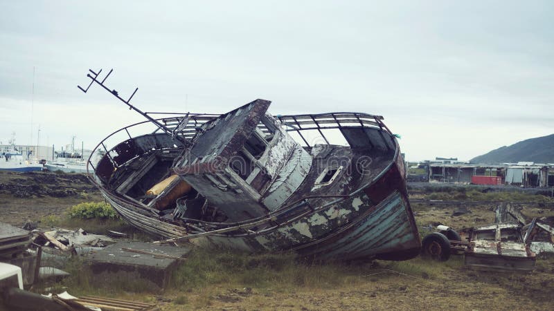 Old rotten ship stock photo. Image of relic, environment - 136248738