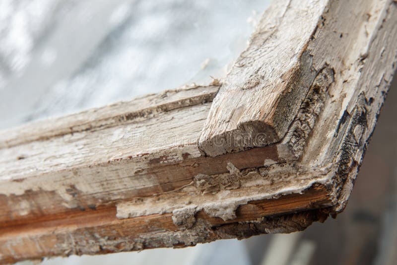Old rotten wooden window stock image. Image of peeling - 171872501