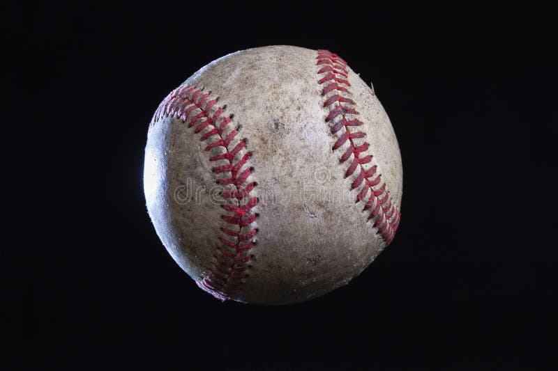 Baseball with Dramatic Lighting Isolated on a Black Background Stock ...