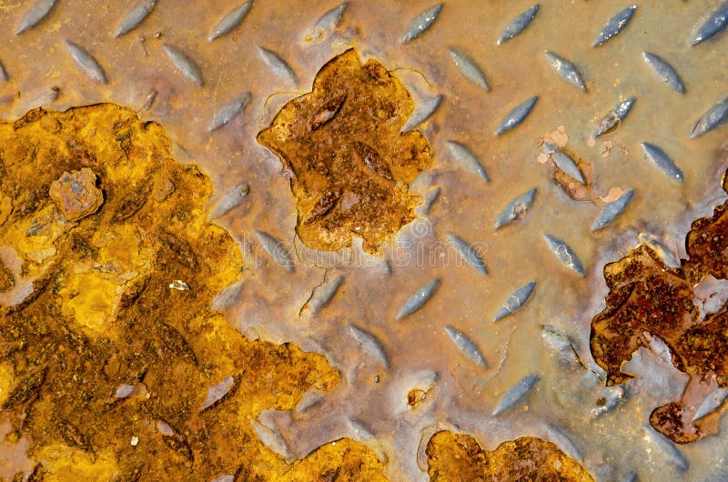 Rusty diamond plate stock image. Image of diamond, dirty - 124936997