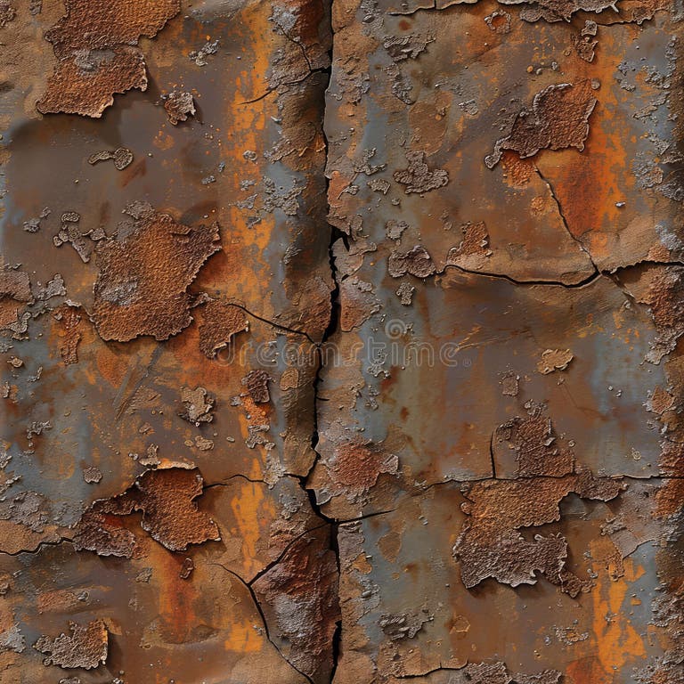Old, Rough Metal Surface with Brown Rust Stains Stock Illustration ...