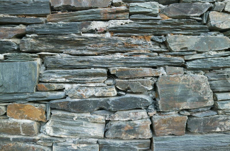 Rough Stone Block Wall of the Country House in Eurasia Stock Image ...