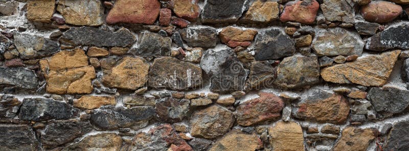 Old Rough Wall of Natural Stone. Abandoned Building Texture Stock Photo ...