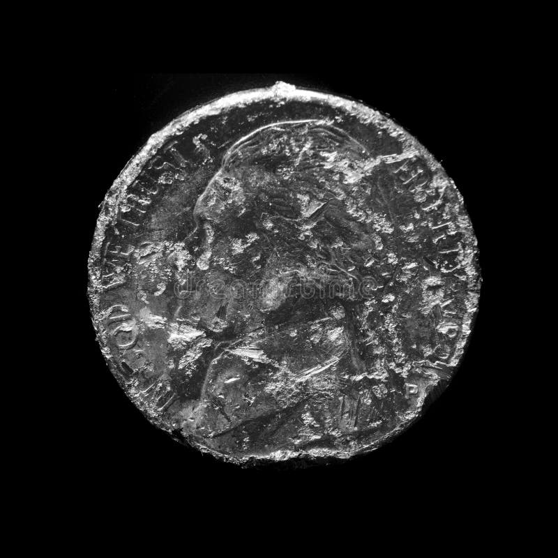 Old Rough Worn US Nickel Coin for Money Stock Photo - Image of round ...