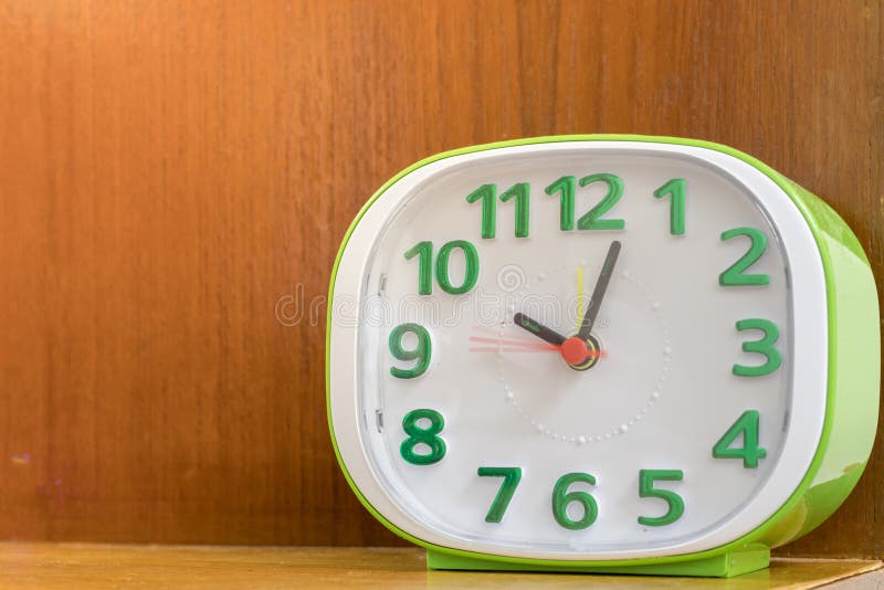 Old Round Office Clock Hanging at the Wall Stock Image - Image of ...