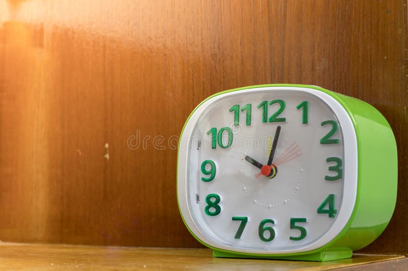 Old Round Office Clock Hanging at the Wall Stock Image - Image of clock ...