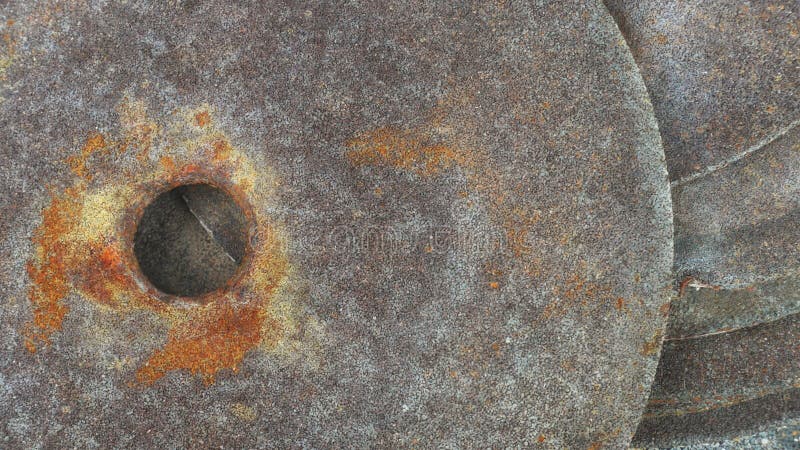 Old Round Sandpaper with Rust Stock Image - Image of detail, dark ...