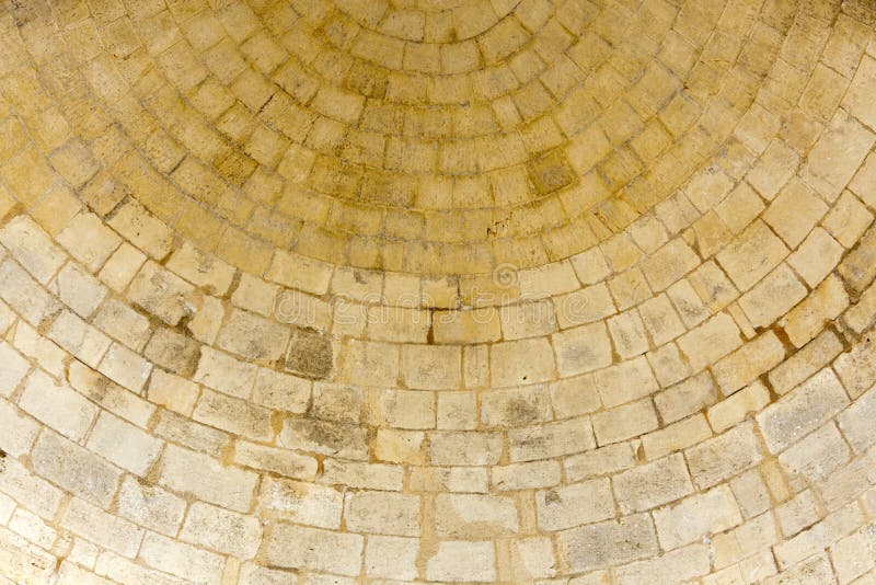 Old round stone wall stock image. Image of cupola, textured - 13850665