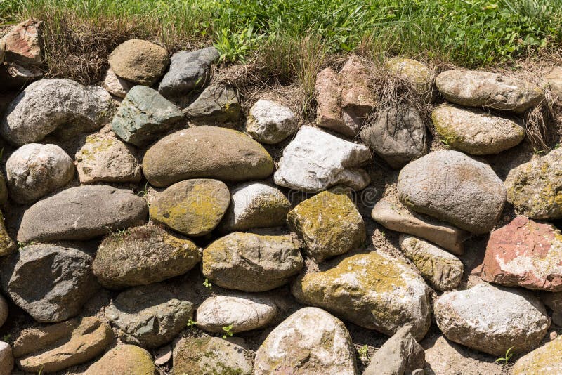 Old round stone wall stock image. Image of effect, decor - 125283723