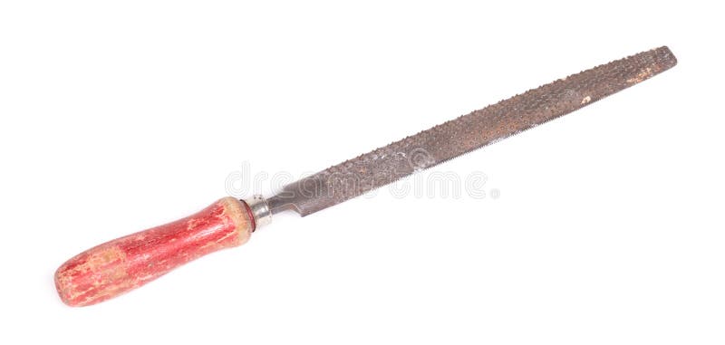 Old Rounded-file Tool Isolated on White Background Stock Photo - Image ...