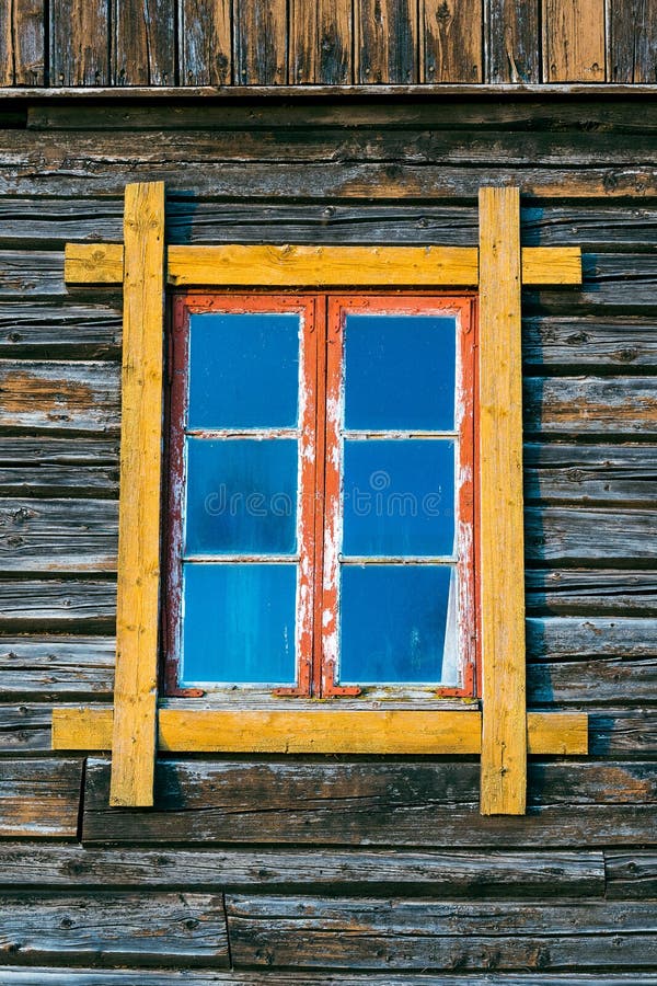Window of a barn wall stock image. Image of wall, routed - 240758331