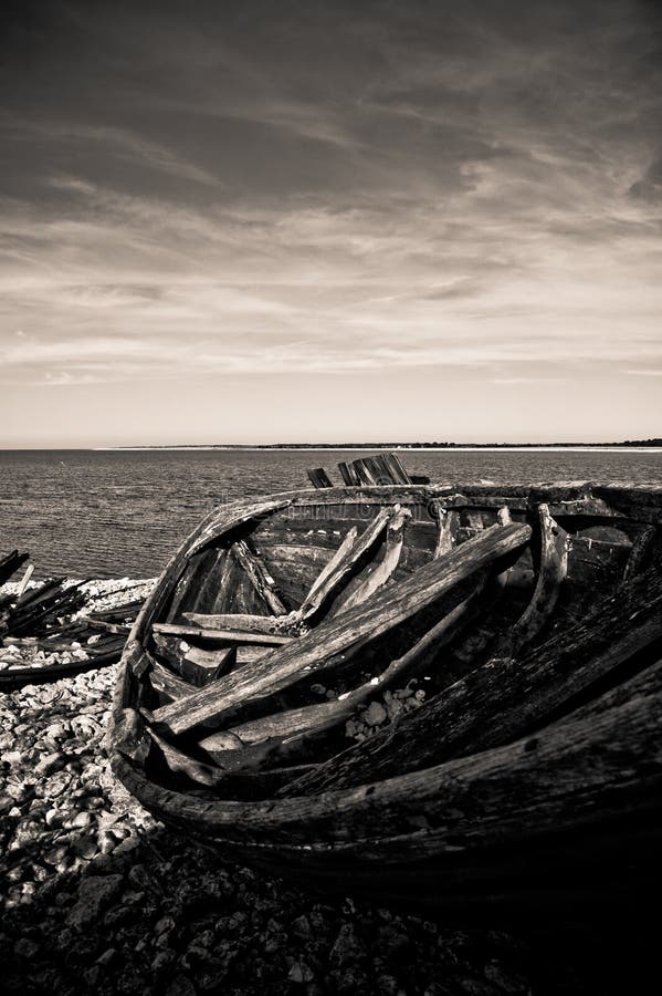 Old rowboat stock image. Image of pebble, beach, nature - 13019263