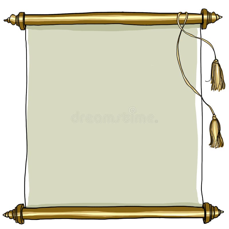 Old Royal Scroll Painting Art Stock Illustration - Illustration of icon ...