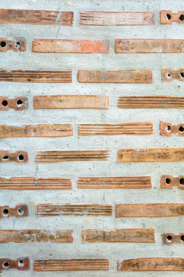 Old Rrd Brick Wall Pattern for Background Stock Image - Image of rustic ...