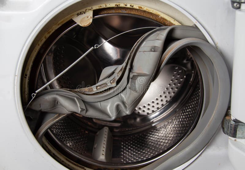 Old Rubber Hatch Seal with Washing Machine Defect, Industry Stock Image ...