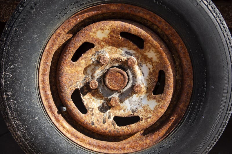 Old Rubber on the Rusty Drives Close-up Stock Photo - Image of industry ...