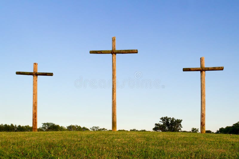 Old Rugged Cross and Horizon Stock Image - Image of forgiveness ...