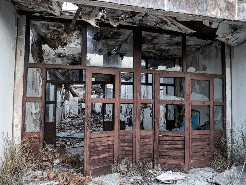 Old Ruined Abandoned Building in Balkan Stock Image - Image of building ...