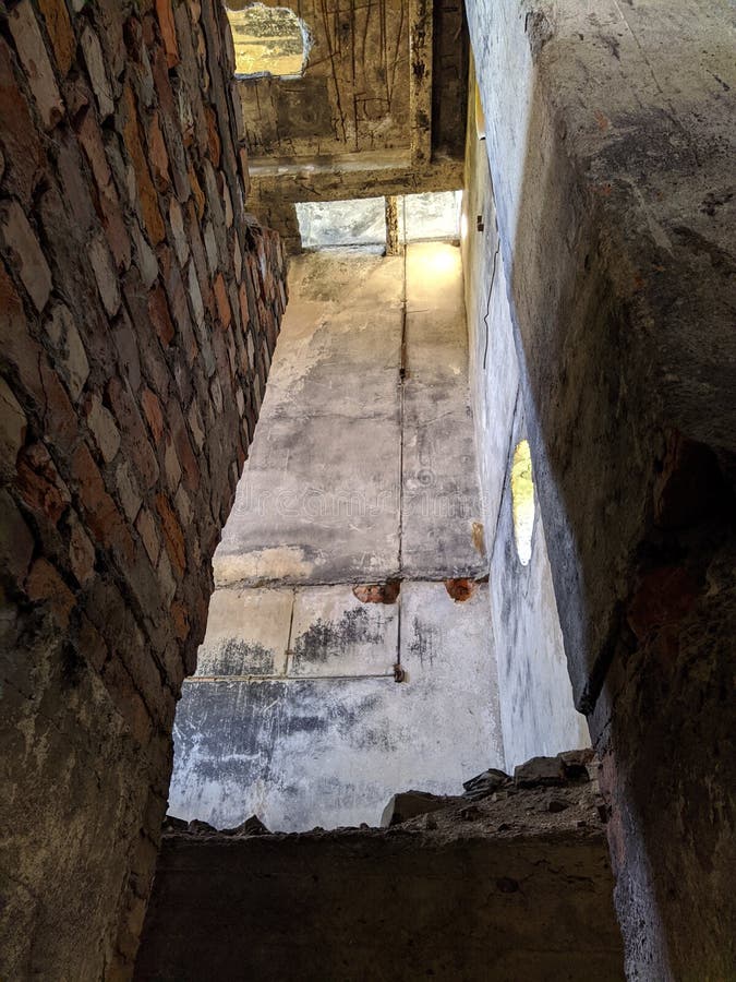 Old and Ruined Building Inside View in the Daytime. Stock Photo - Image ...