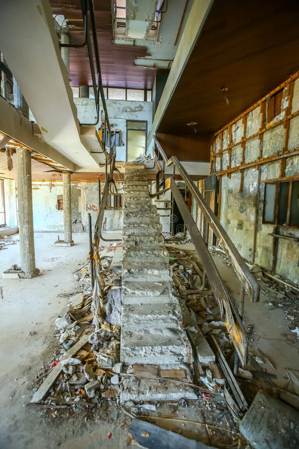 Old ruined building stock image. Image of building, interior - 101953305