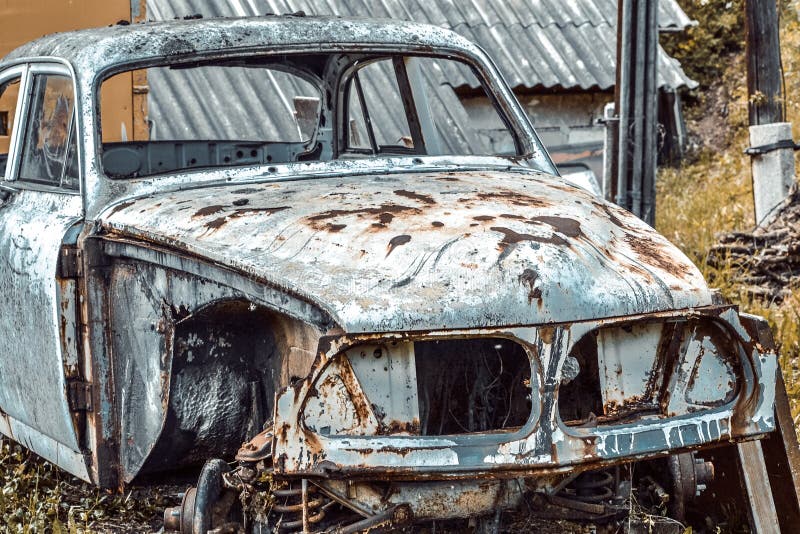 Old ruined car stock photo. Image of second, carnwhite - 149537926
