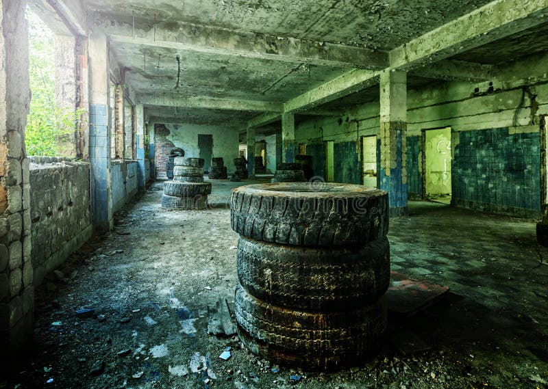 Old Ruined Factory Building from the Inside, Awesome Background Stock ... Old Ruined Factory Building from the Inside, Awesome Background Stock ...