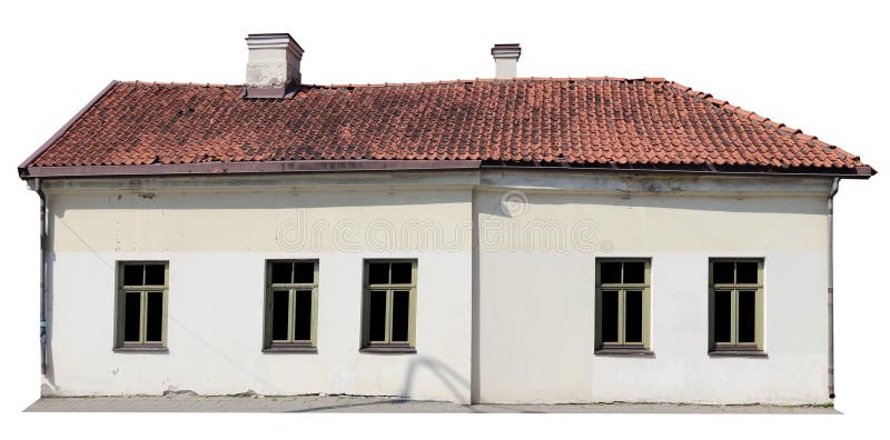 Old ruined house isolated stock photo. Image of brown - 310754682