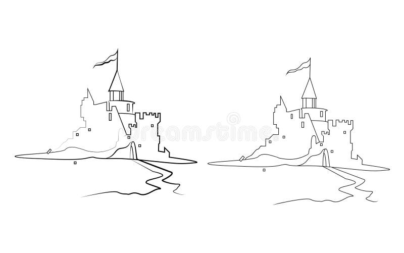 Castle Ruins Outline Stock Illustrations – 63 Castle Ruins Outline ...