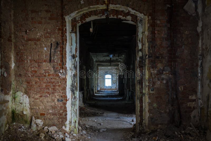 The Old and Ruined Room of a Building, Lost Places Stock Image - Image ...