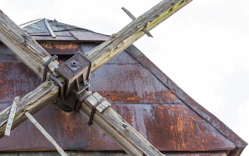 Old Ruined Windmill . CloseUp. Stock Photo - Image of kawnice, landmark ...