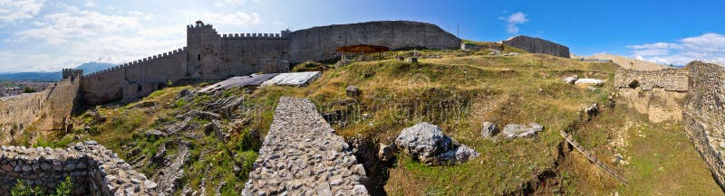 Old Ruins of Castle in Ohrid, Macedonia Stock Image - Image of fort ...