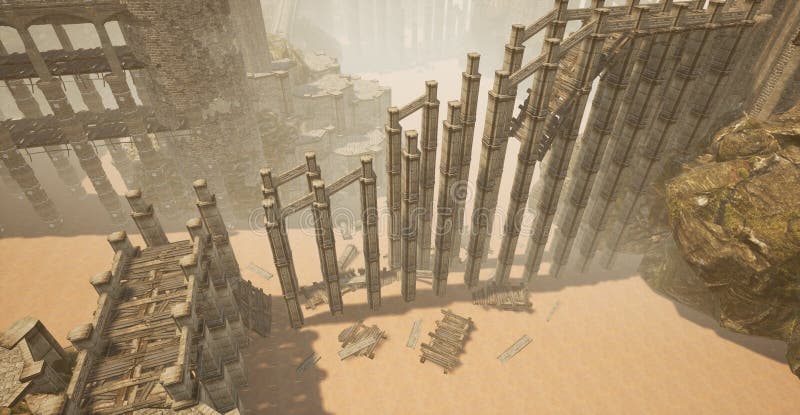 Old Ruins 3D Render.20 stock illustration. Illustration of city - 190717945