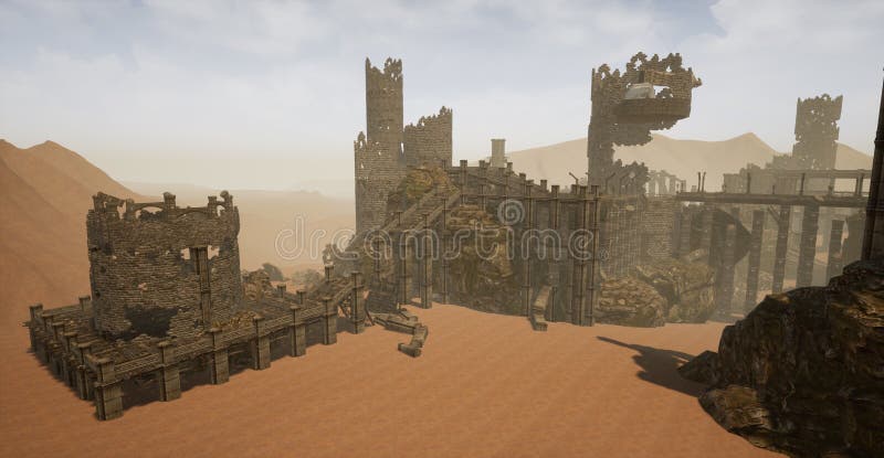 Old Ruins 3D Render.11 stock illustration. Illustration of environment ...