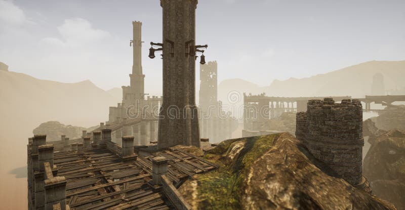 Old Ruins 3D Render.16 stock illustration. Illustration of background ...