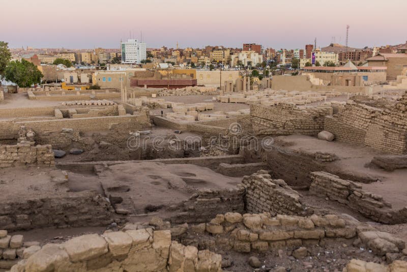 Old Ruins at the Elephantine Island in Aswan, Egy Stock Image - Image ...
