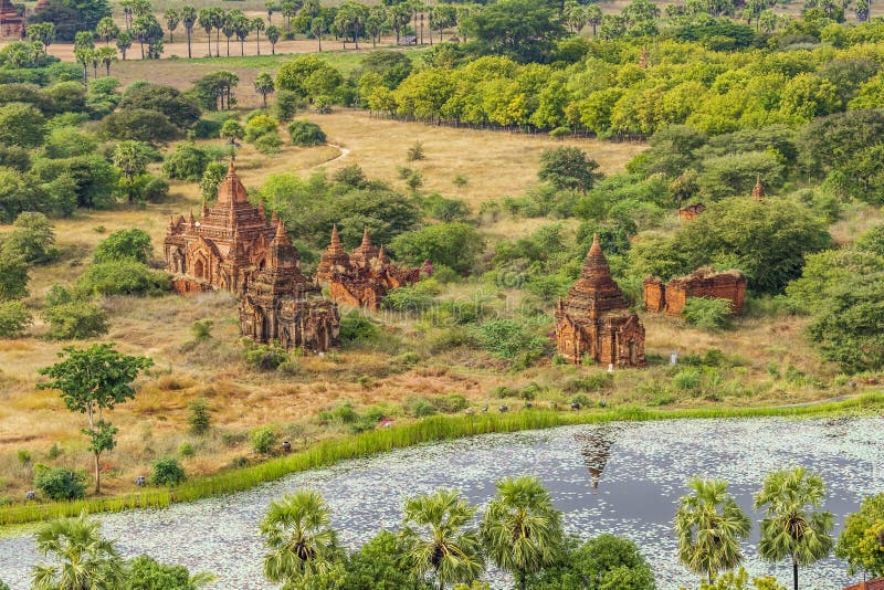 The Plain of Bagan Pagan, Mandalay, Myanmar Stock Photo - Image of ...