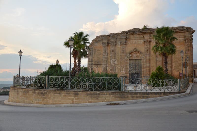 Old ruins of Partanna stock photo. Image of island, faith - 86549374