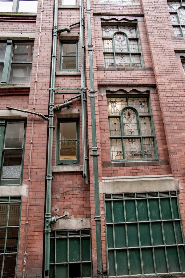 Old Run Down Abandoned Old Building in Manchester Stock Photo - Image ...