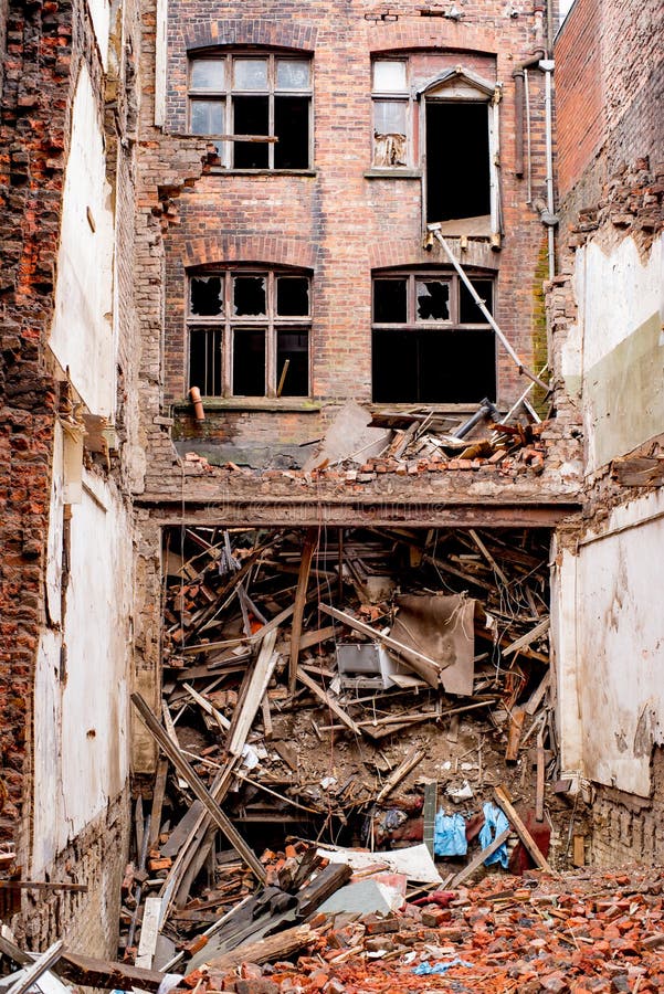 Old Run Down Abandoned Old Building in Manchester Stock Image - Image ...