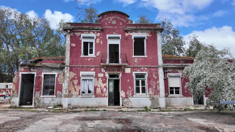 An Old Run-down Mansion with Broken Windows Stock Footage - Video of ...