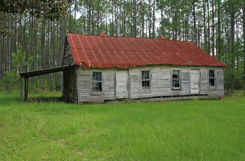 Old run down schoolhouse stock image. Image of trees, roof - 4194821